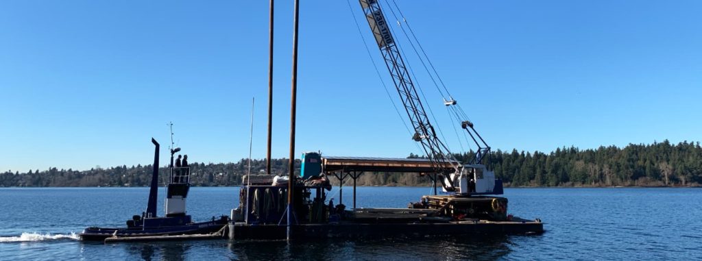 Pile Driving Barge | Dock Building Barge Rental Seattle - Seaborn ...